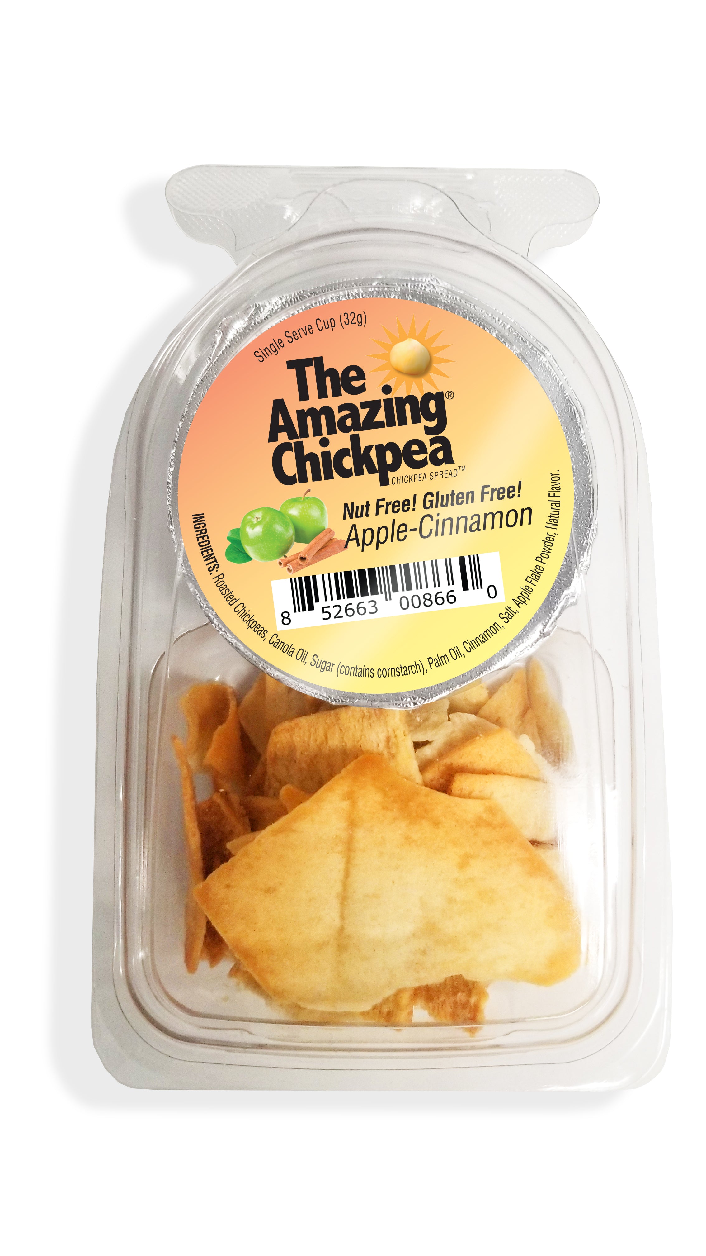 Apple Cinnamon Cups + Pita Chips – The Amazing Chickpea Butter Food Service