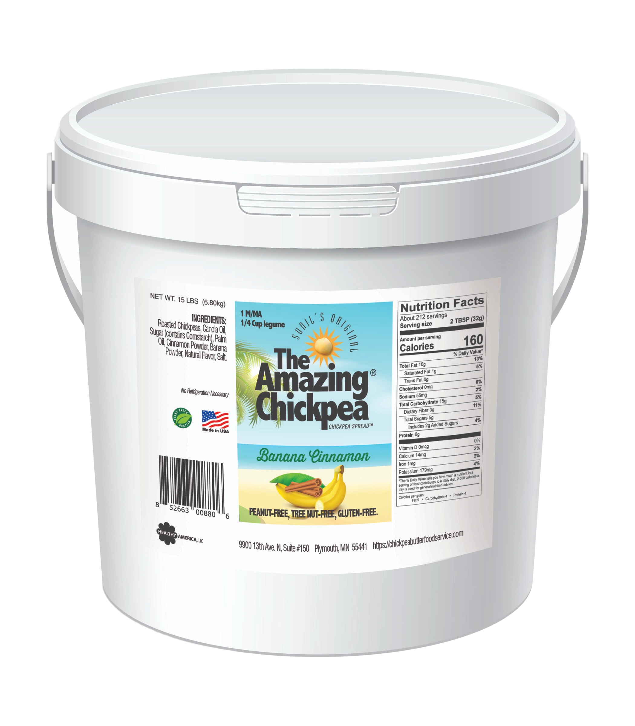 Bulk Pail (15 lb) – The Amazing Chickpea Butter Food Service