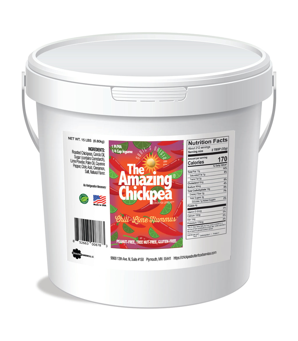 The Amazing Chickpea Chili Lime Spread 15 LB Pail – The Amazing ...