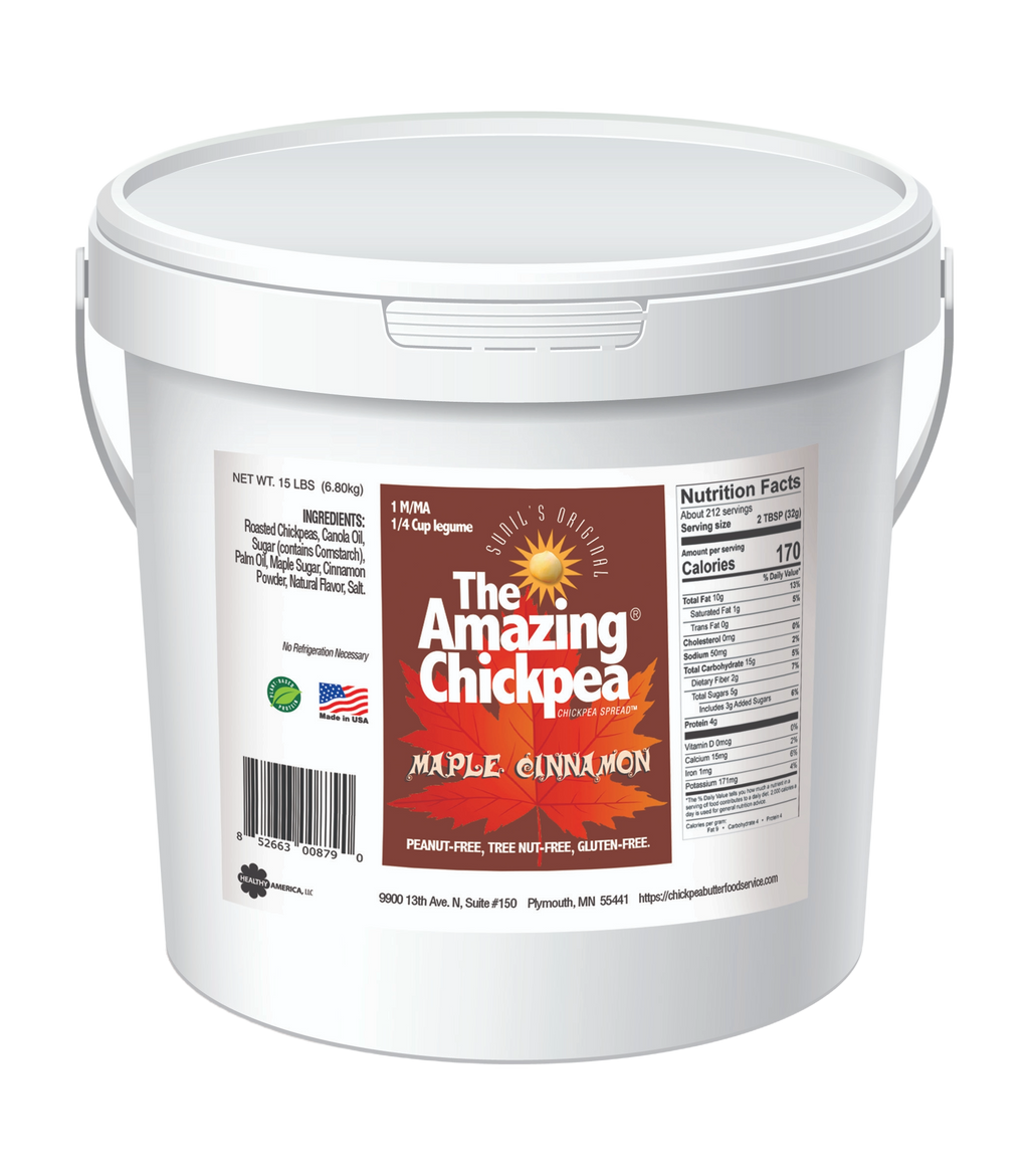 The Amazing Chickpea Maple Cinnamon Spread 15 LB Pail – The Amazing ...
